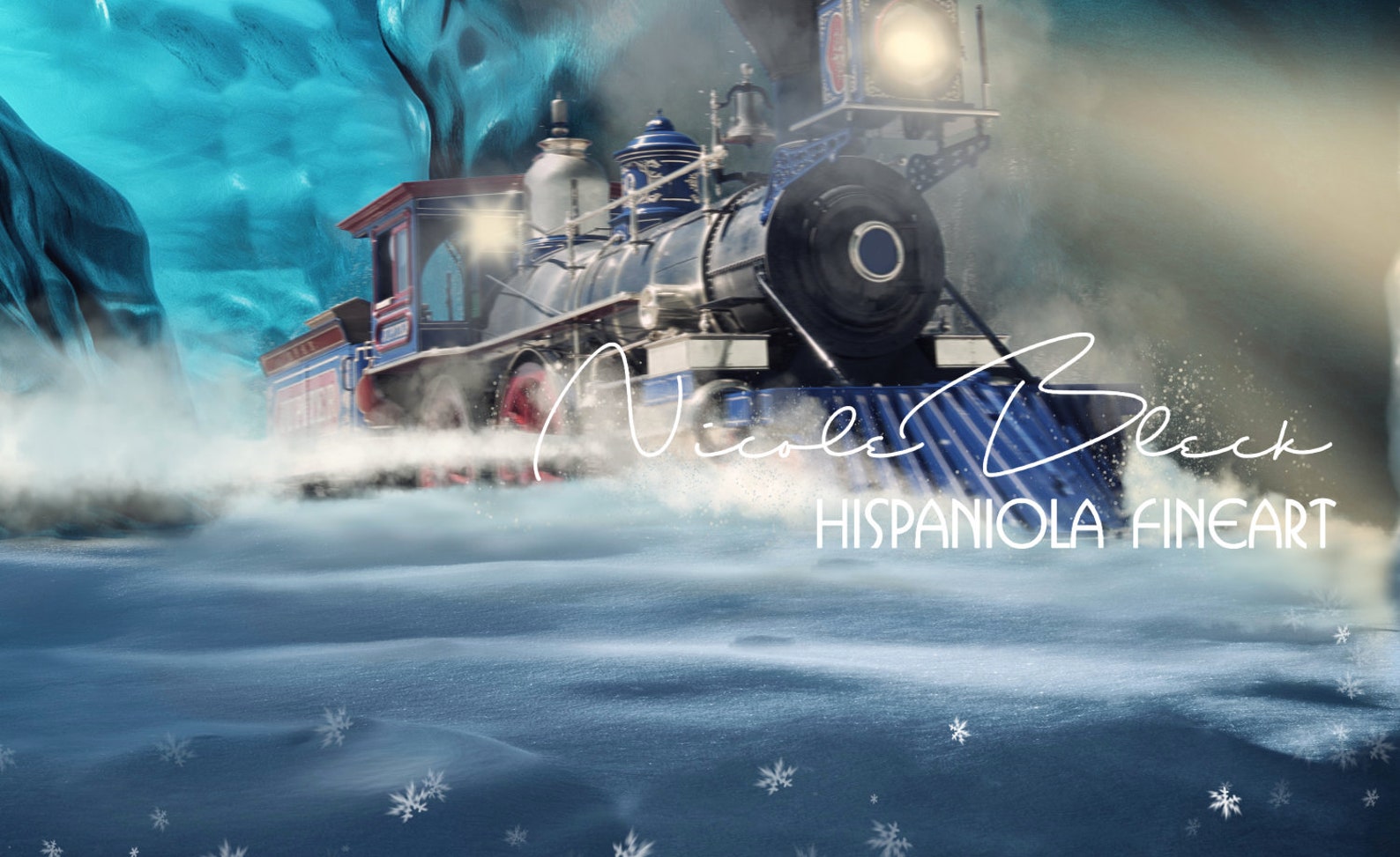 Polar Express at North Pole Steam Train Premade Backdrop - Etsy Canada