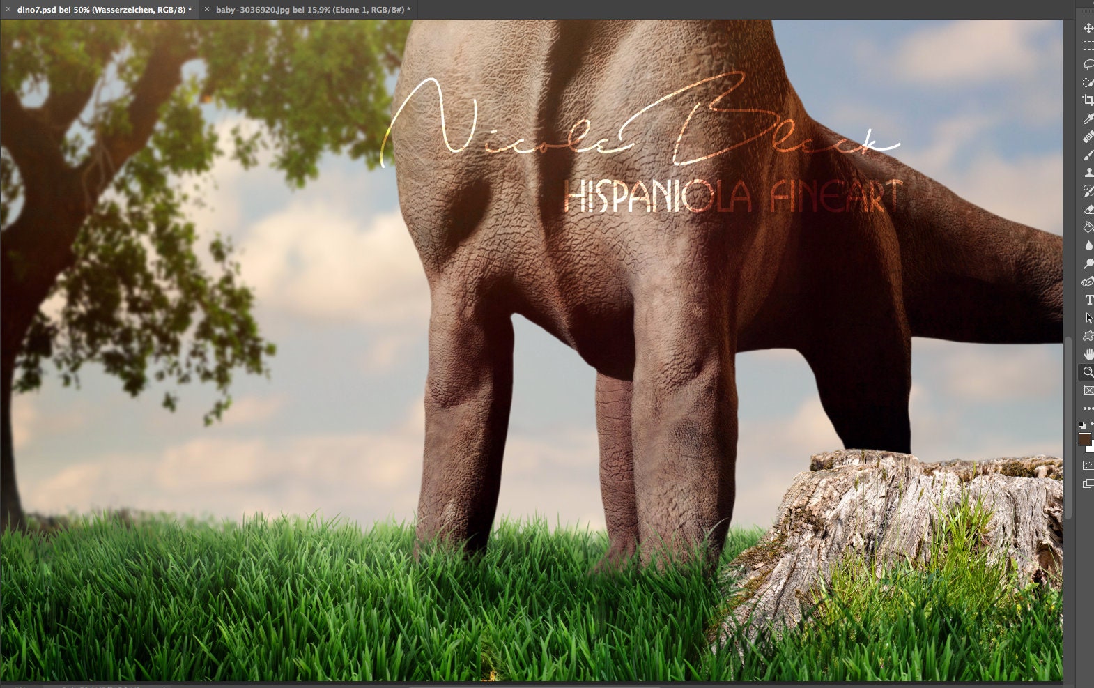 Dinosaur Scene Digital Premade Backdrop Dinosaur Backdrop - Etsy