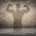 Shadow of a Muscle Man Digital Backdrop I Am Strong Background Instant ...