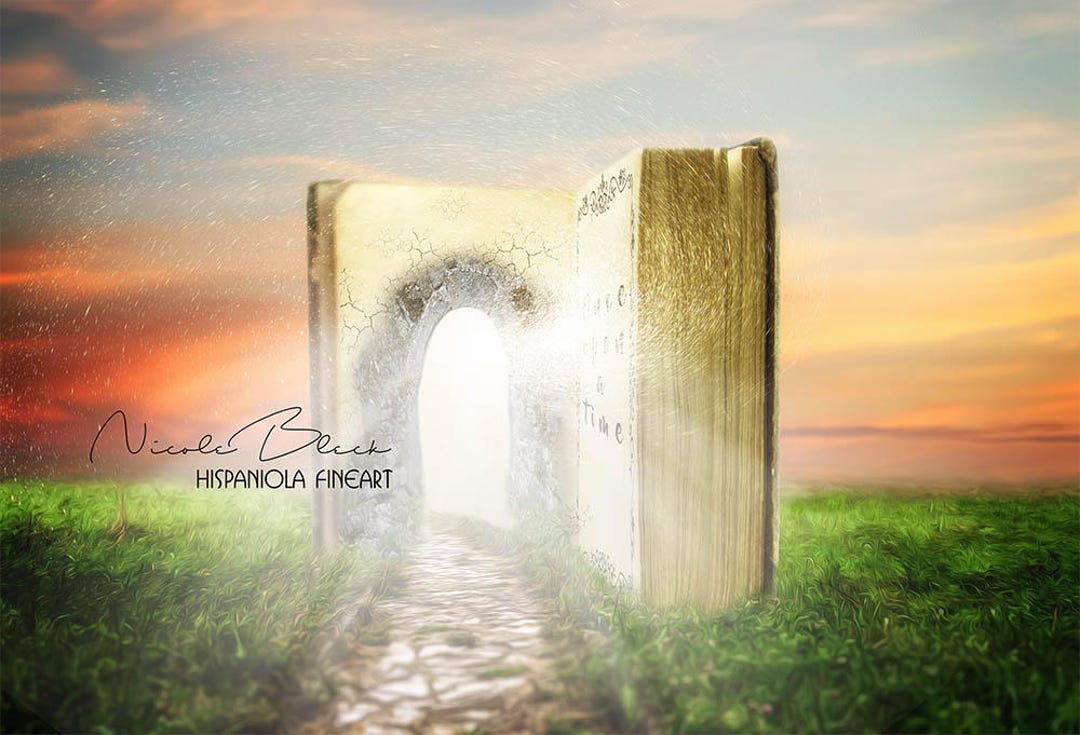 Once Upon a Time Open Book Scene Premade Backdrop Digital Download - Etsy