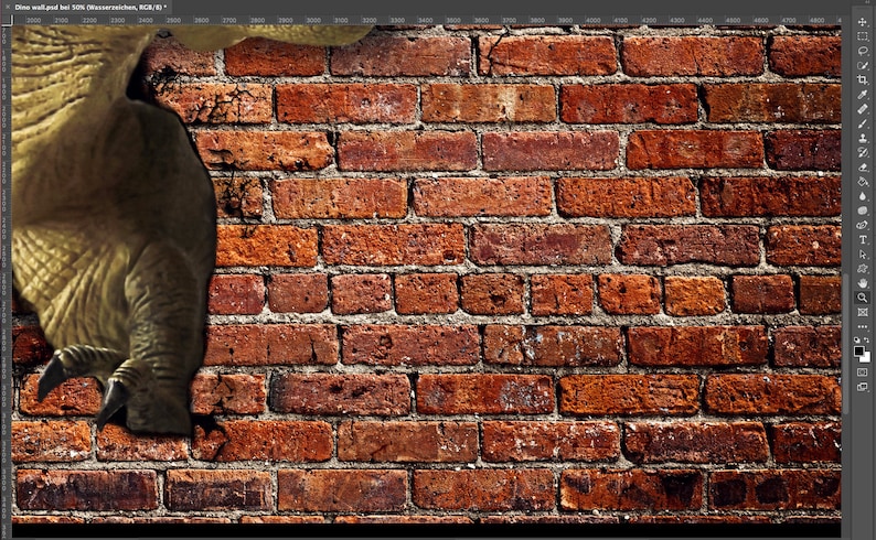 Dinosaur Wall Scene Digital Premade Backdrop Dinosaur | Etsy