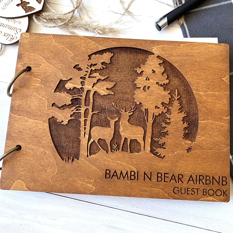Wood Guest Book - Etsy
