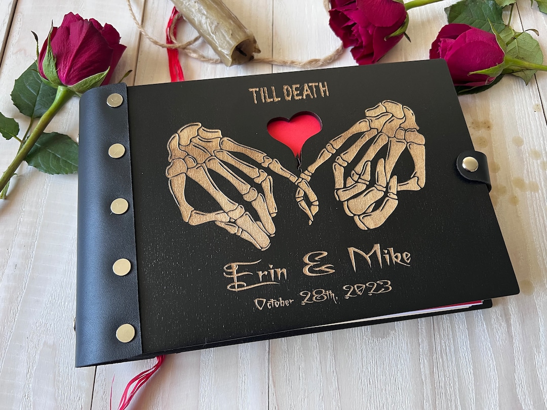 Skeleton Hands Wedding Guest Book: Gothic Halloween Photo Album - Etsy