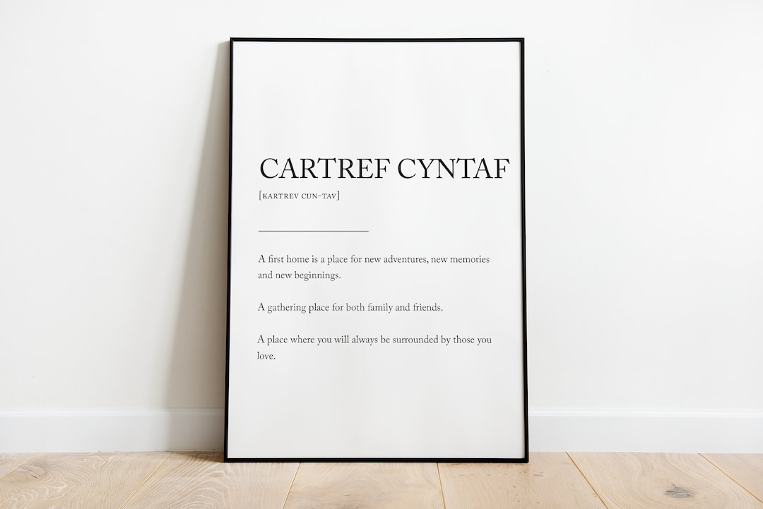 INSTANT DIGITAL DOWNLOAD - Cartref Cyntaf / First Home Welsh Word ...