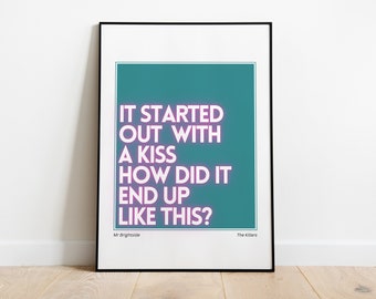 Mr Brightside Poster - Etsy