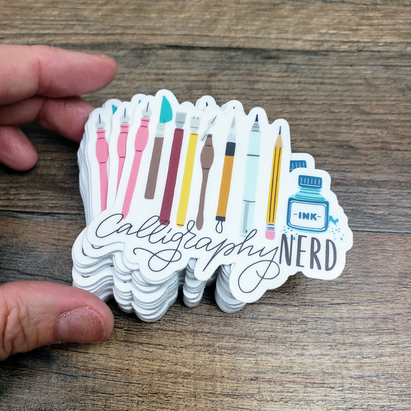 Calligraphy Nerd Vinyl Sticker 3 X 3 Sticker to - Etsy