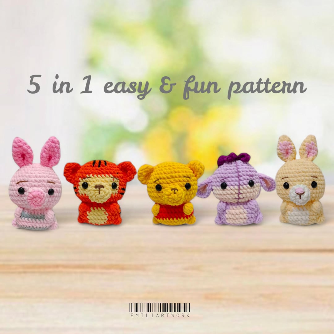 Plushies Crochet Pattern/ Easy, Quick and Fun Pattern / 5 PDF Pattern / ENGLISH ONLY - Etsy