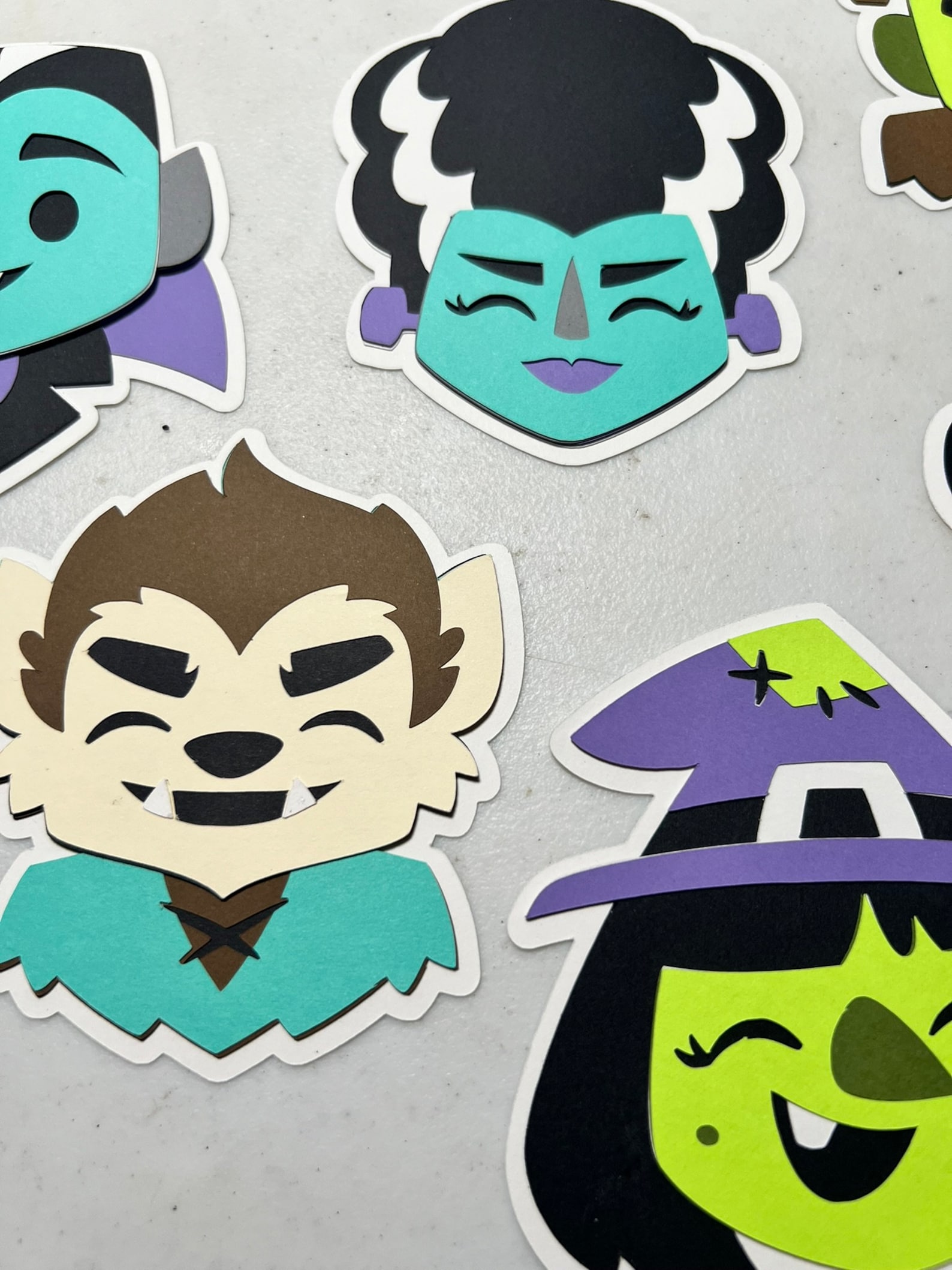 Monster Mash Die Cuts, Set of 7 ! - Etsy