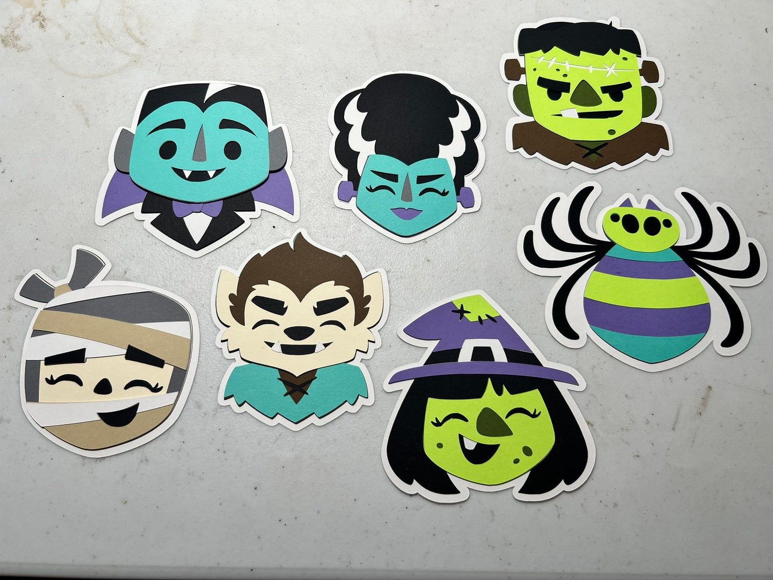 Monster Mash Die Cuts, Set of 7 ! - Etsy