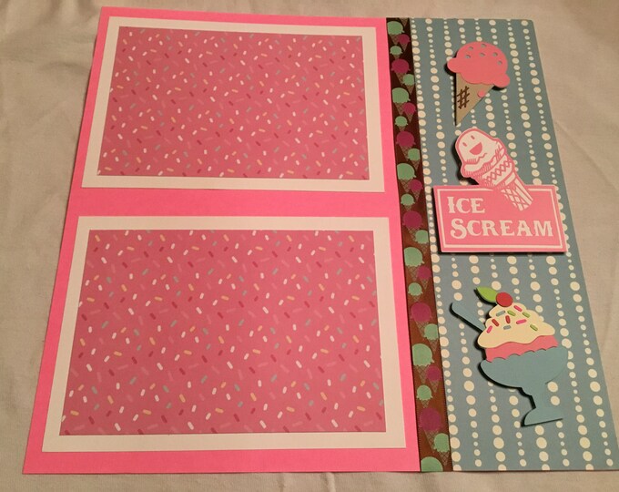 I Scream for Ice Cream Scrapbook Page - Etsy