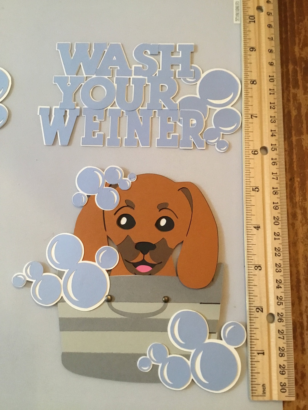 Wash Your Weiner Die Cut Cut Set, Dachshund, Weenie Dog, Doxie - Etsy