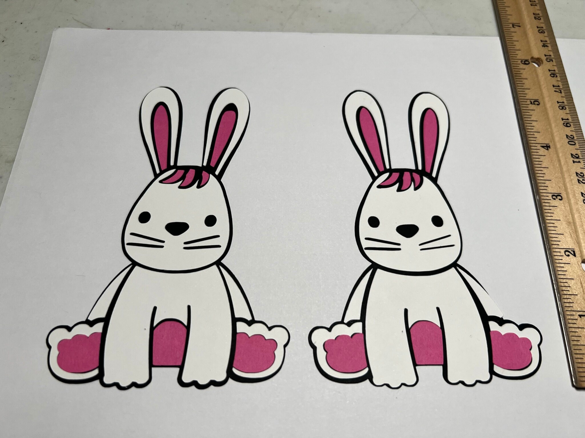 Rabbit Die Cut, Set of 2 - Etsy