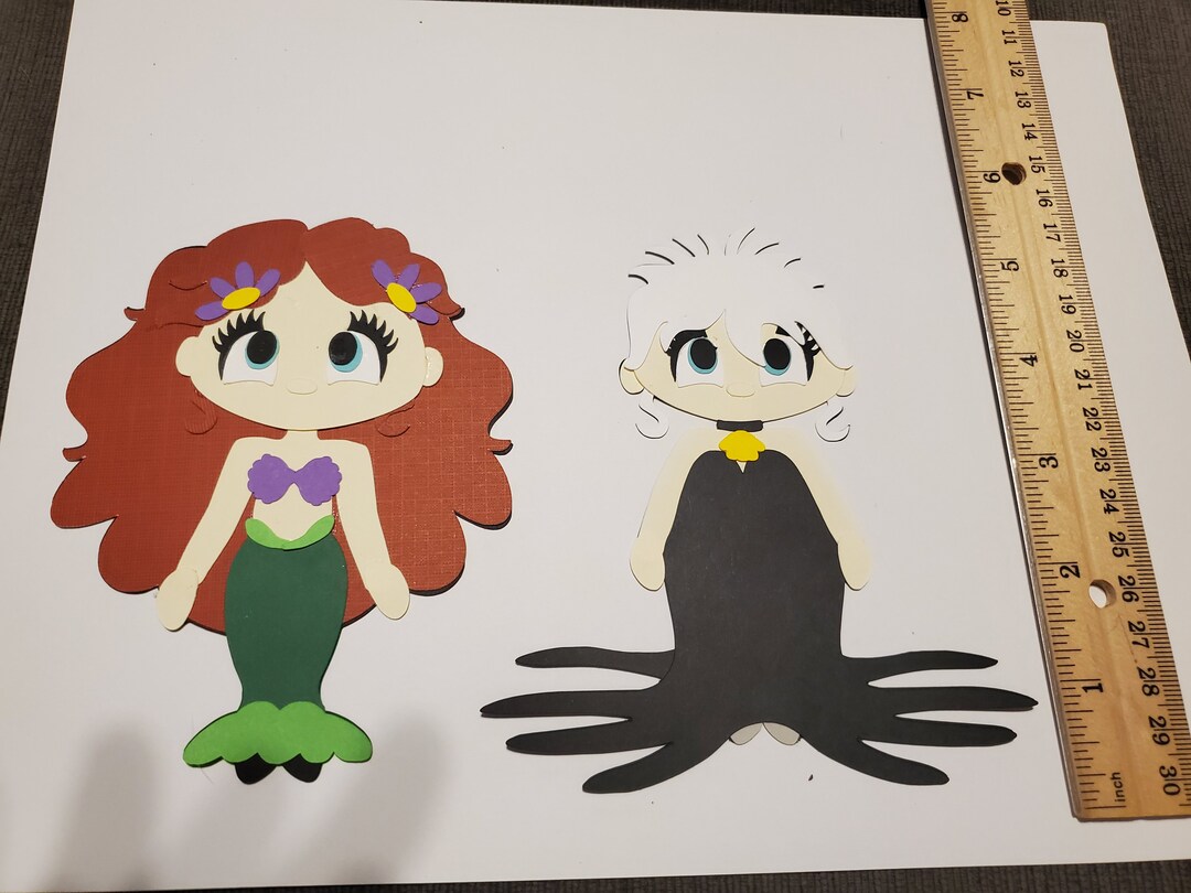 Little Mermaid Die Cut Set, Ariel and Ursula - Etsy