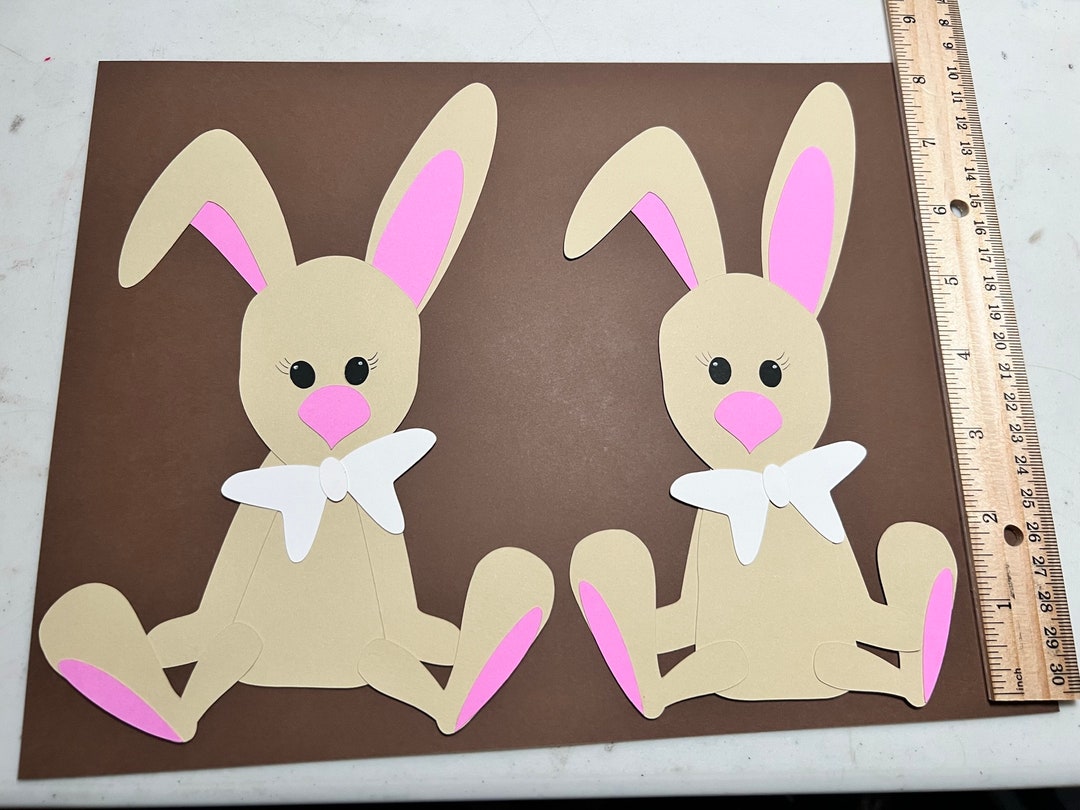 Floppy Bunny, Sitting, Set of 2, Die Cuts - Etsy
