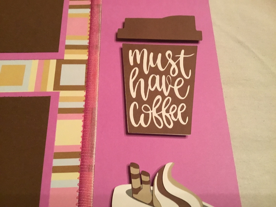 Must Have Coffee Scrapbook Page - Etsy