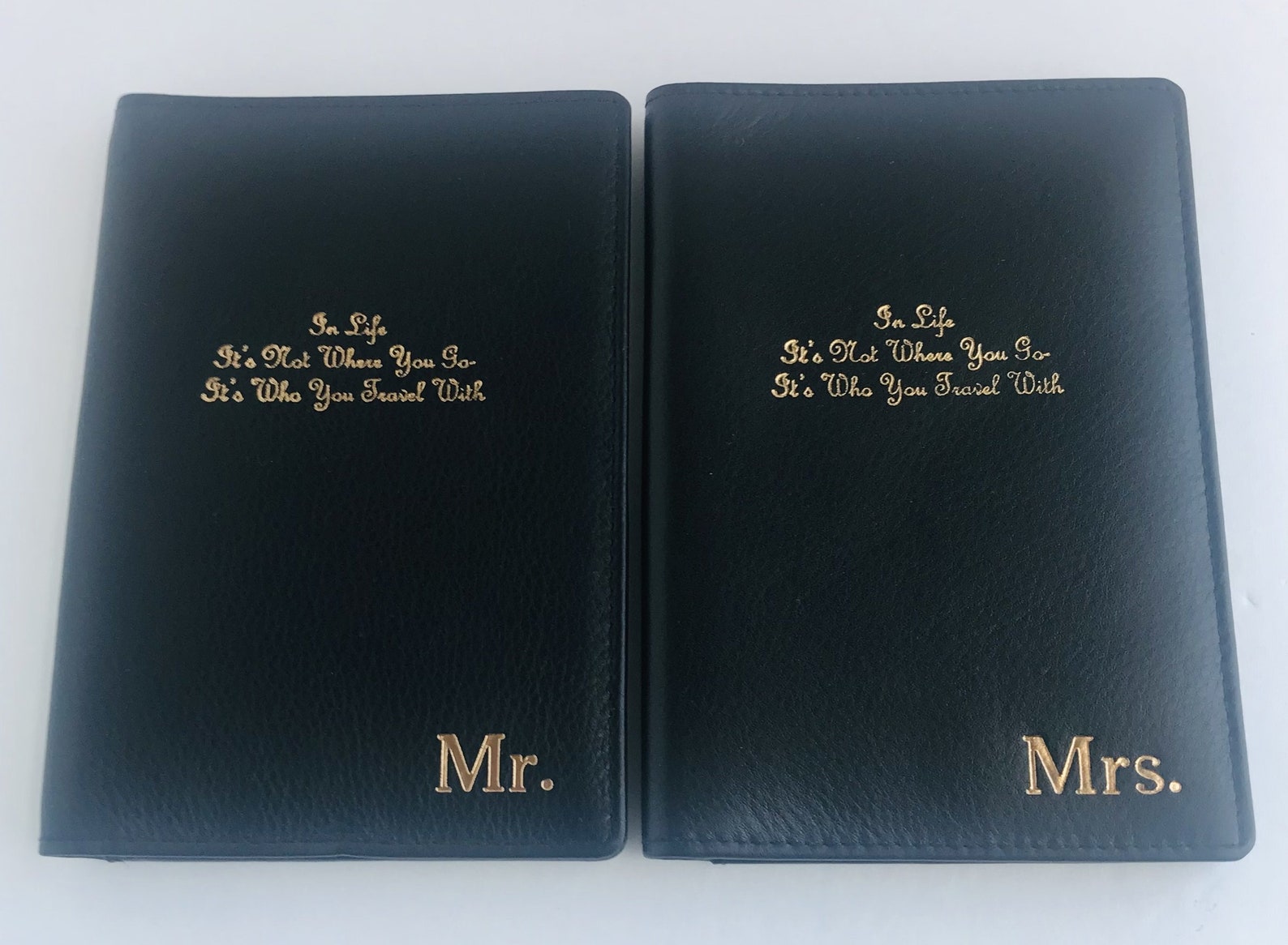 Personalized Leather Passport Cover Set: RFID Blocking, Monogrammed ...