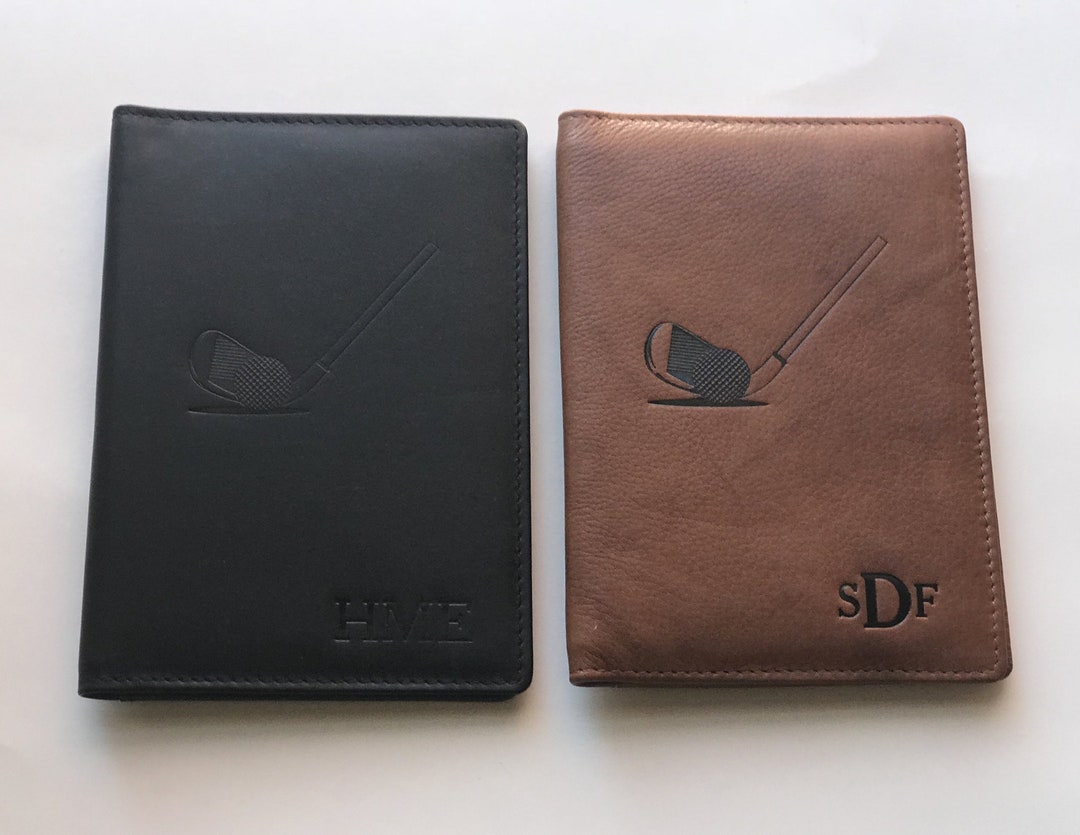 Personalized Leather RFID Passport Wallet: Golf Gift Set - Etsy