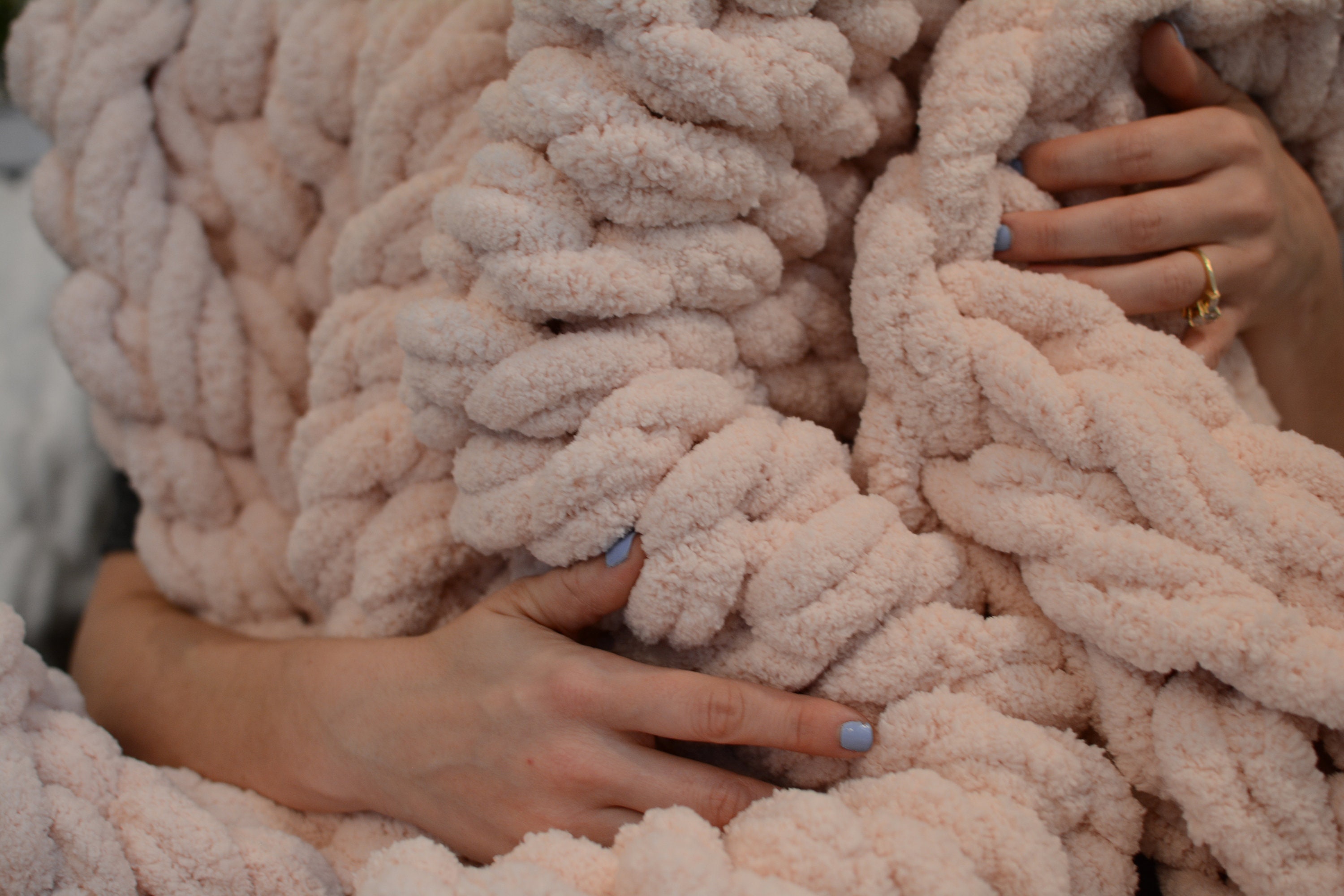 Chunky Knit Blanket, Giant, Hand Knit, Warm, Soft, Comfy - Etsy