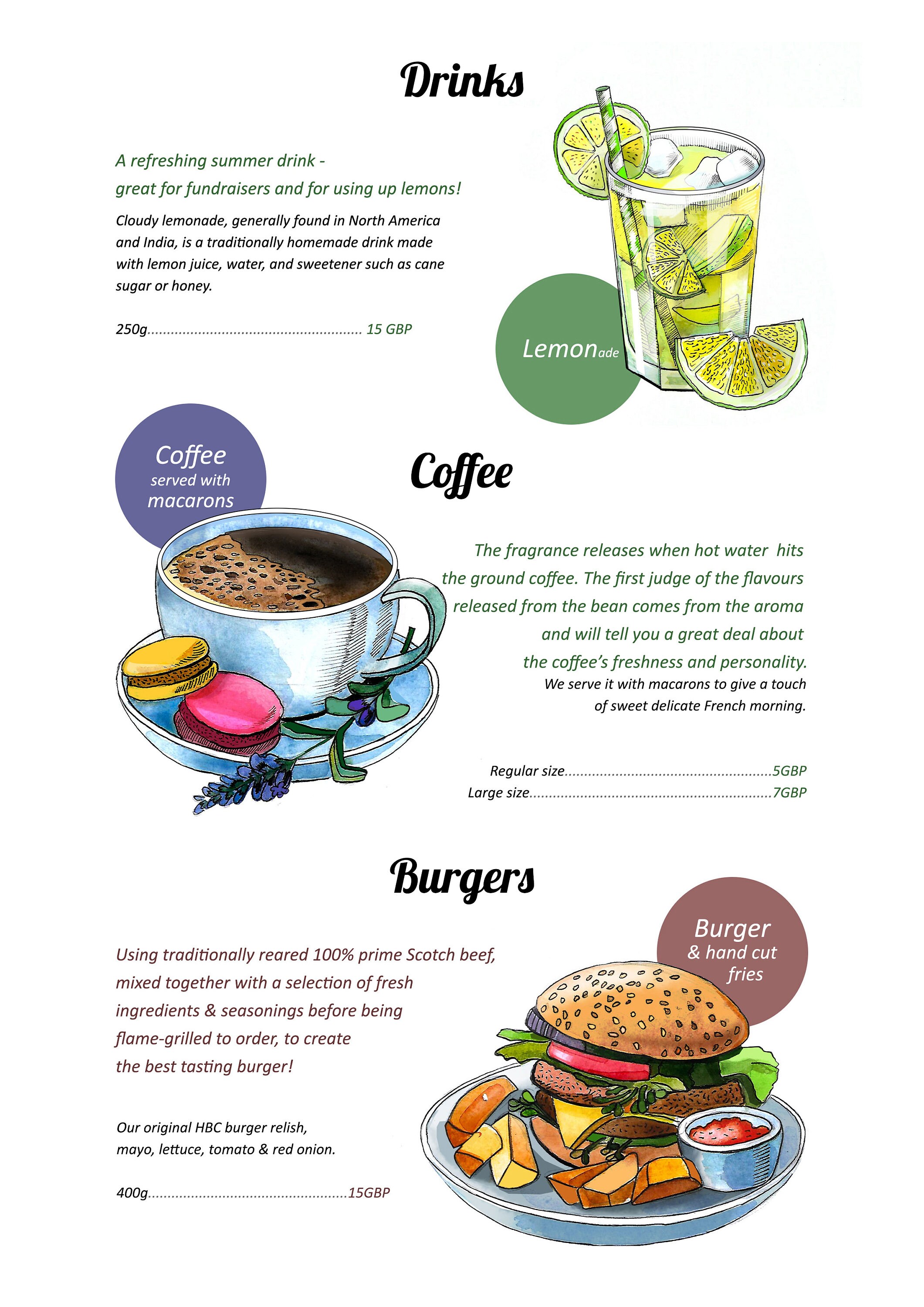 A Complete Hand-painted Restaurant Menu - Etsy