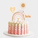Boho Rainbow Cake Topper | Boho Rainbow Decor | Boho Rainbow Birthday ...