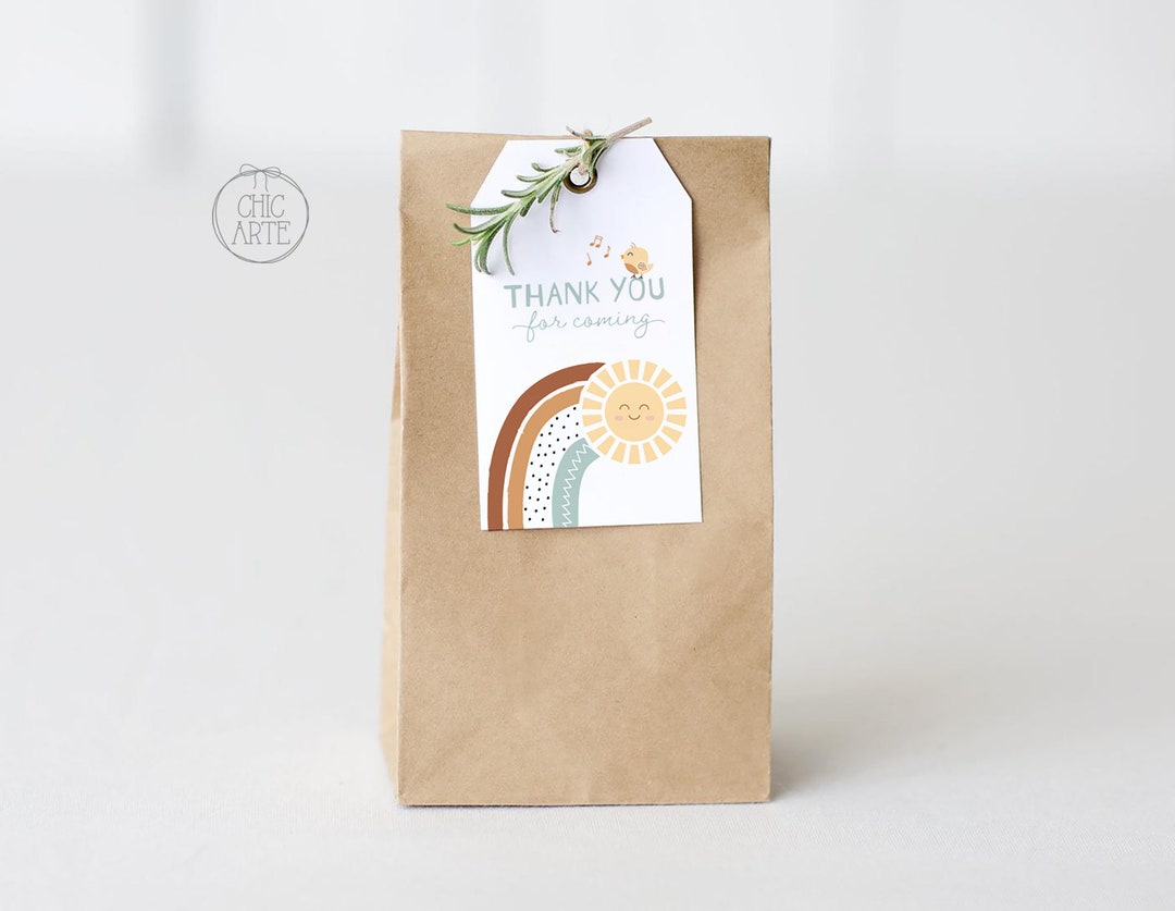 Boho Rainbow Tags, Boho Rainbow Birthday Decorations, Boho Rainbow ...