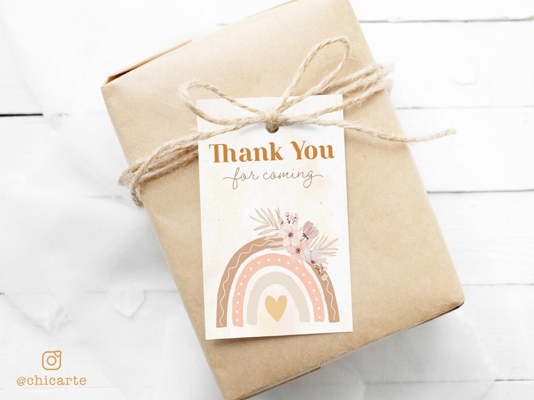 Boho Rainbow Tags | Boho Rainbow Party | Boho Rainbow Thank You Cards ...