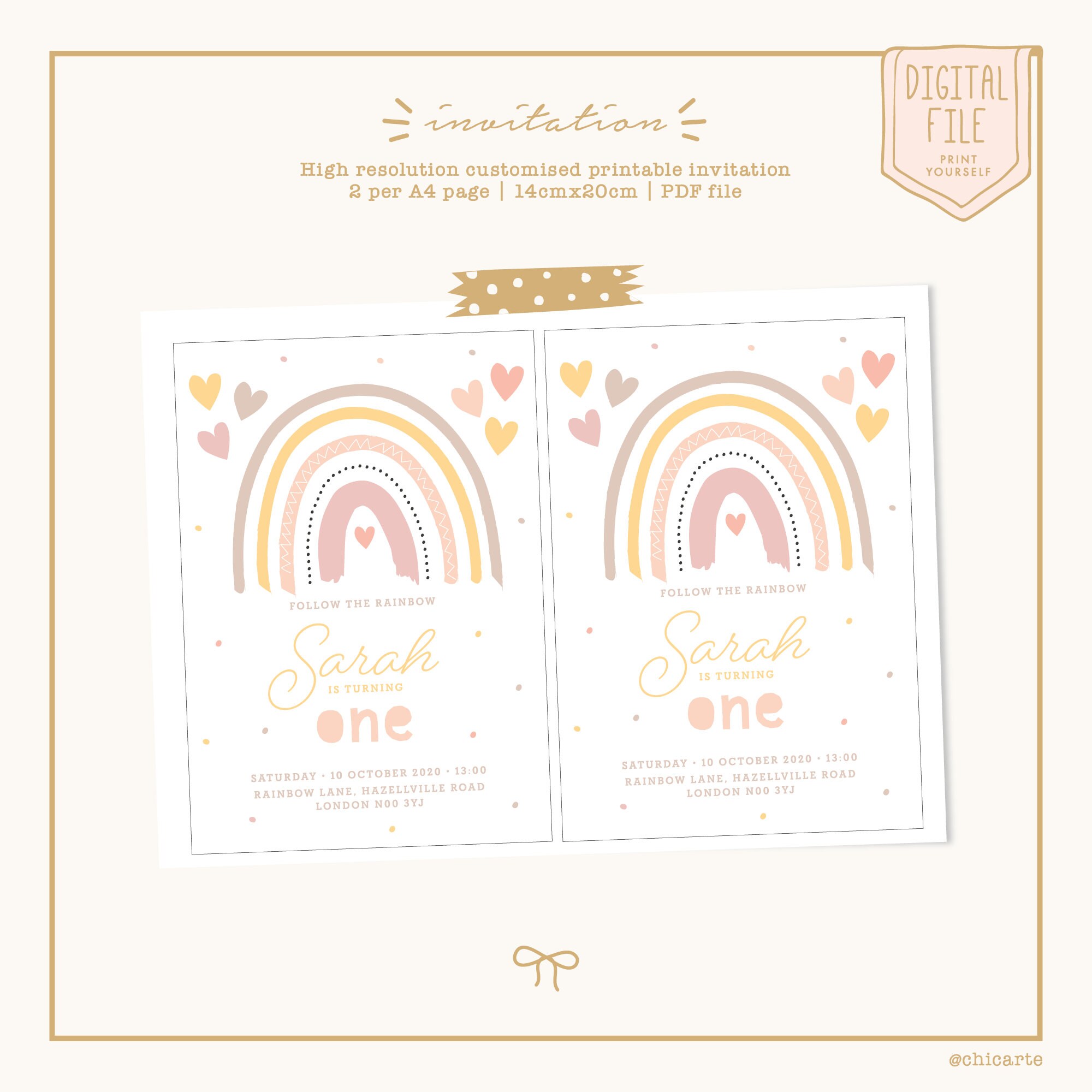 Boho Rainbow Party, Boho Rainbow Birthday, Boho Rainbow Invite, Boho ...