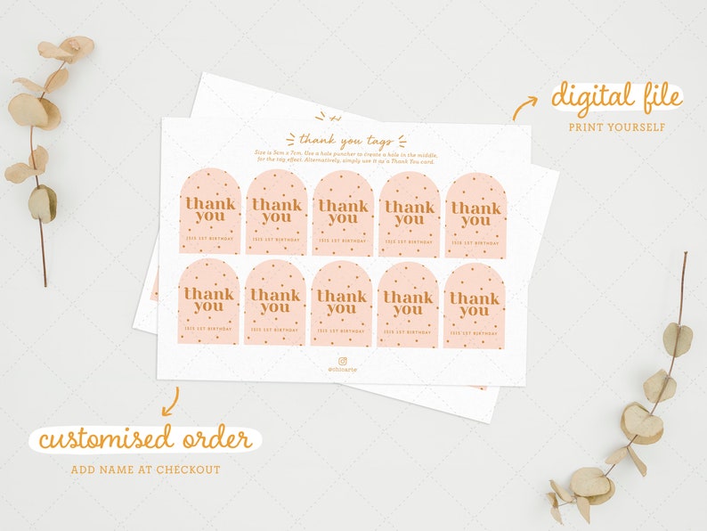 Boho Rainbow Tags | Boho Rainbow Party | Boho Rainbow Thank You Cards ...