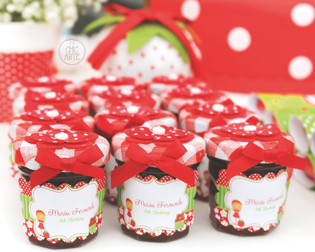 DIGITAL Strawberry Party Labels, Strawberry Birthday Decorations ...