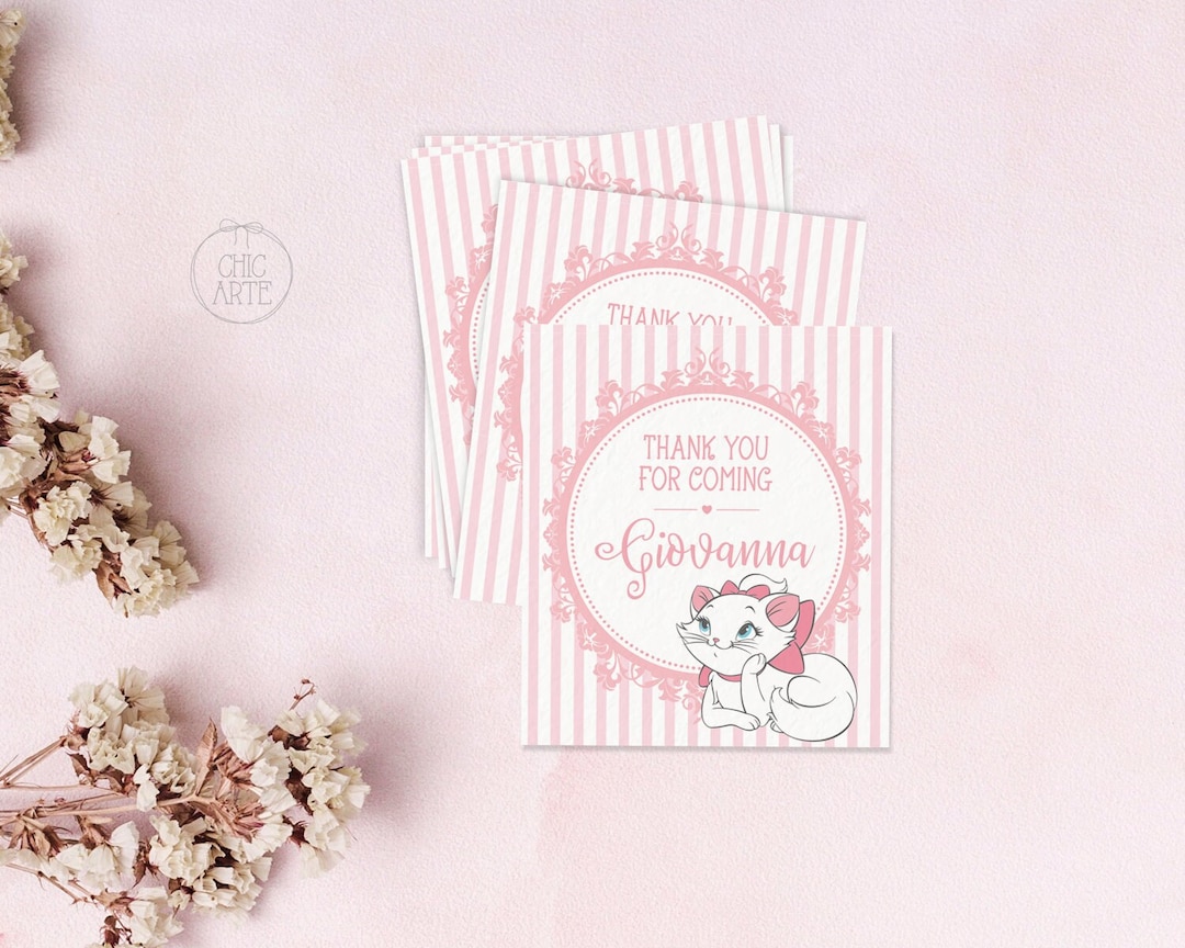 Marie Card, Marie Cat Tag, Marie Cat Birthday Party, Pringles Label ...