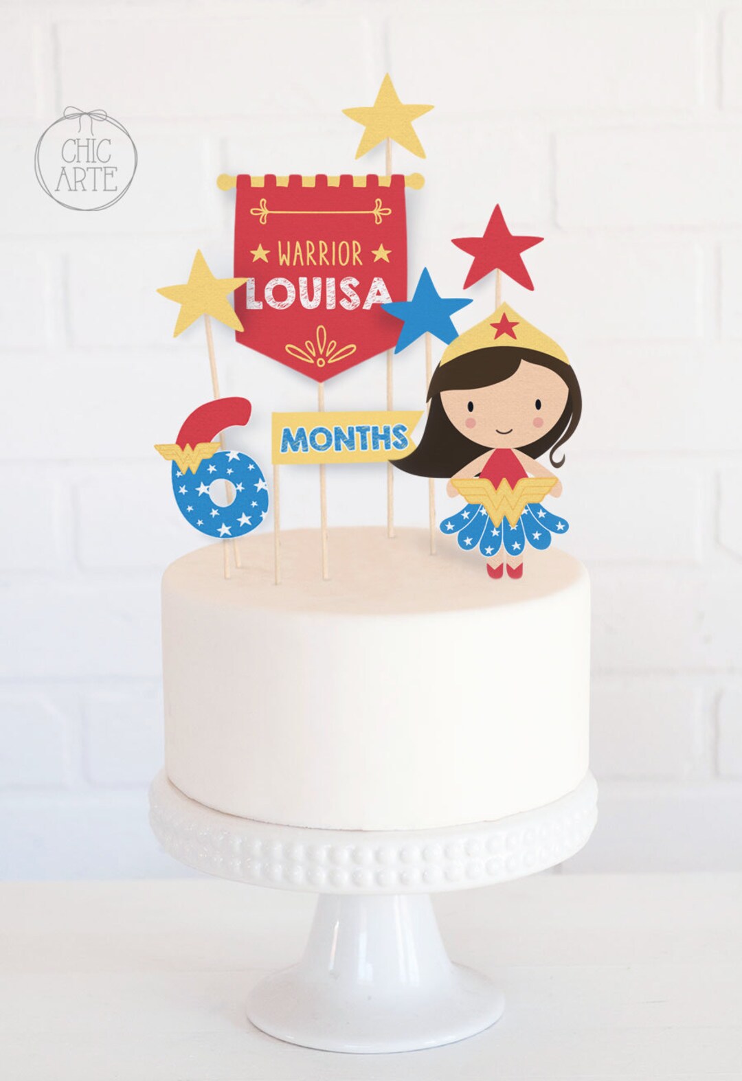 Wonder Woman Cake Topper Wonder Woman Party Wonder Woman - Etsy