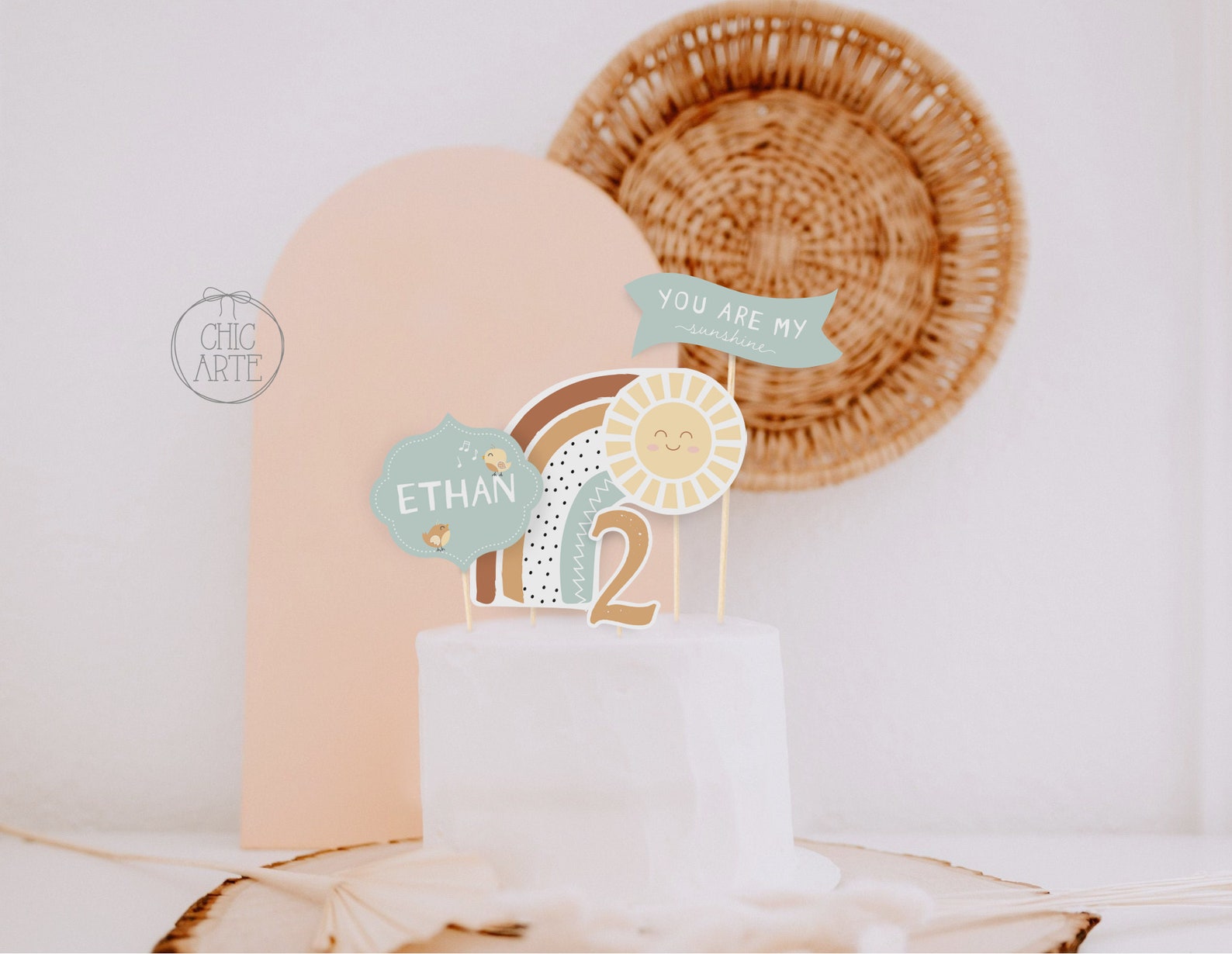 Boho Rainbow Tags, Boho Rainbow Birthday Decorations, Boho Rainbow ...