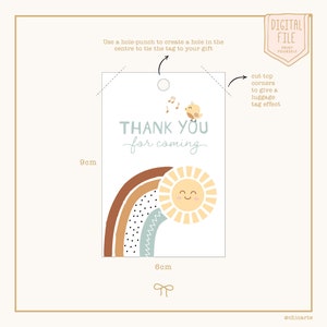 Boho Rainbow Tags, Boho Rainbow Birthday Decorations, Boho Rainbow ...