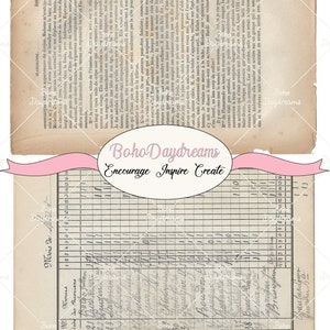 Kit for Amelia Journal. Includes Vintage Documents. Install Digital ...