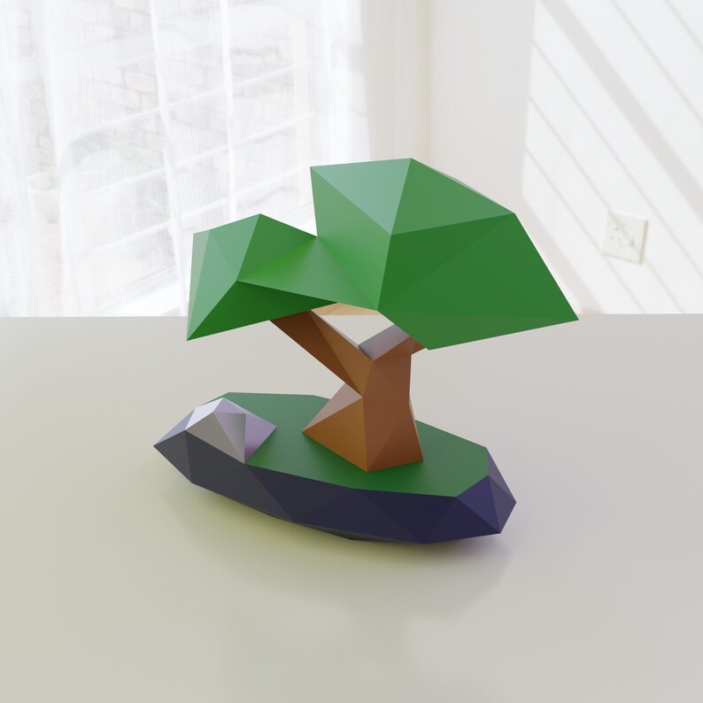 3D Papercraft, 3d Tree, Bonsai Svg, 3D Papercraft, PDF Pattern, Simple ...