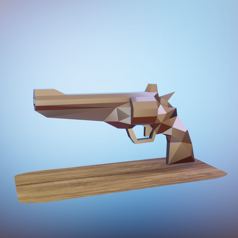 DIY Paper Model, Revolver, 3d Papercraft Pdf, Fallout, Colt, SVG - Etsy