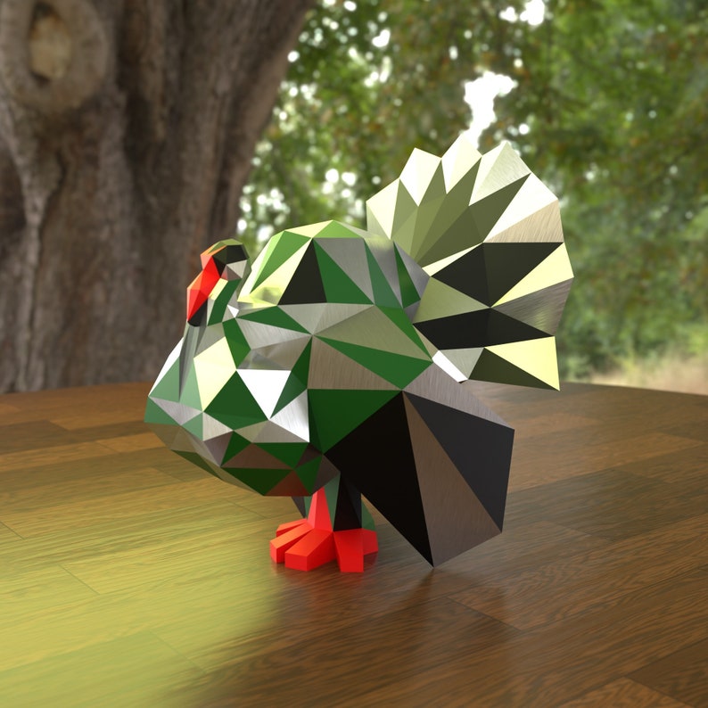 Turkey Office Decor, Thanksgiving, DIY Sculpture, Vegetarian Turkey ...