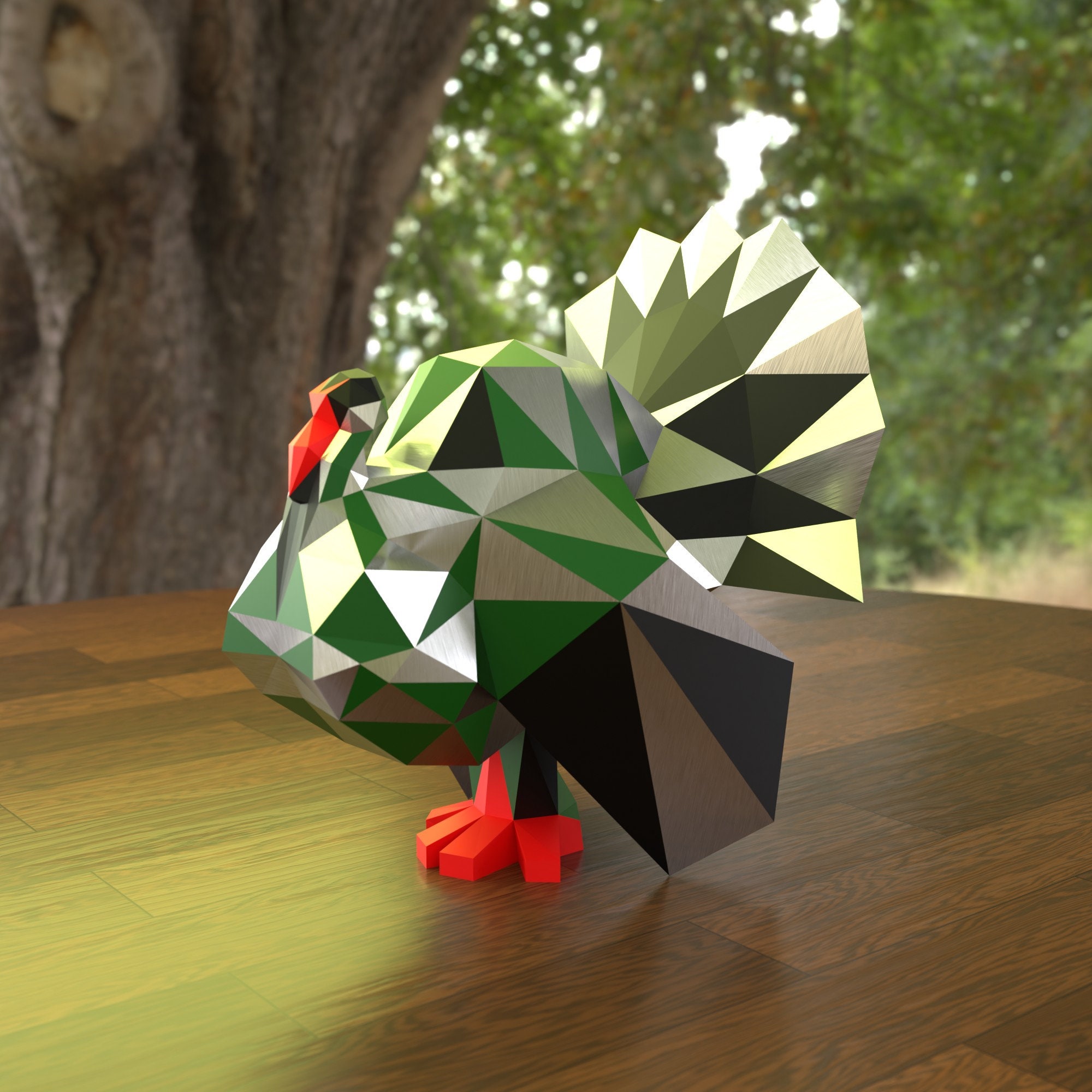 Turkey Office Decor, Thanksgiving, DIY Sculpture, Vegetarian Turkey ...