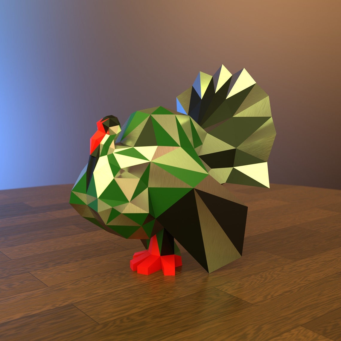 Turkey Office Decor, Thanksgiving, DIY Sculpture, Vegetarian Turkey ...