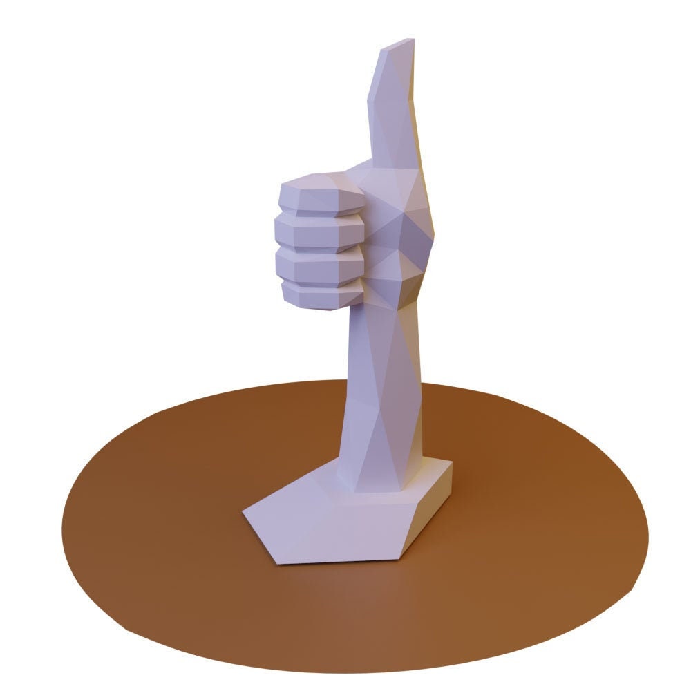 Hand Low Poly, Paper Craft, Pdf, Finger Papercraft, DIY, Paper ...