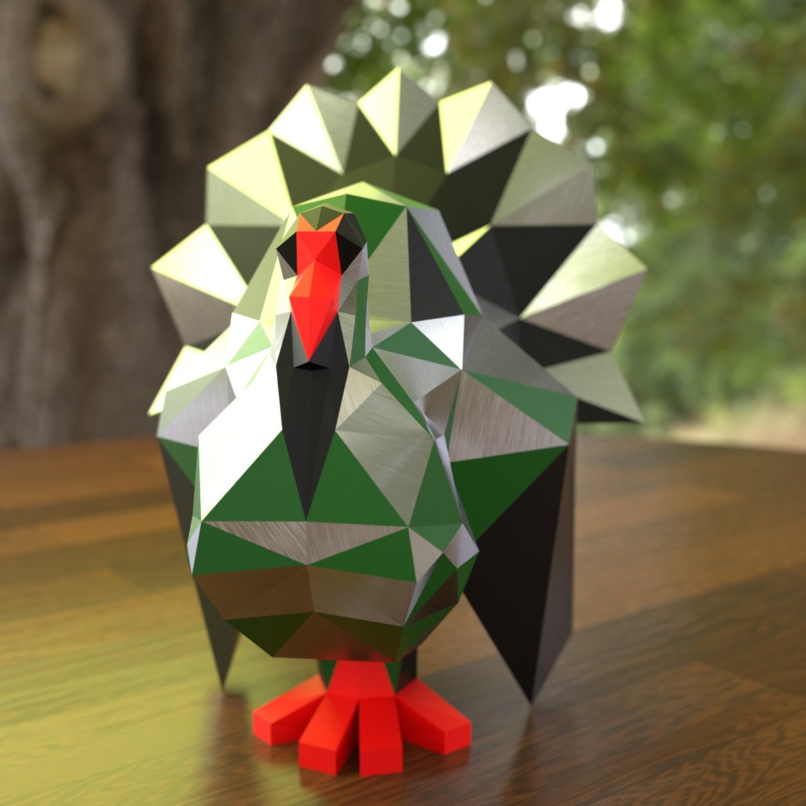 Turkey Office Decor, Thanksgiving, DIY Sculpture, Vegetarian Turkey ...