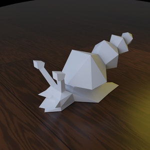 Papercraft Snail, DIY Teplate, 3d Origami, Low Poly Snail, Baby Shower ...