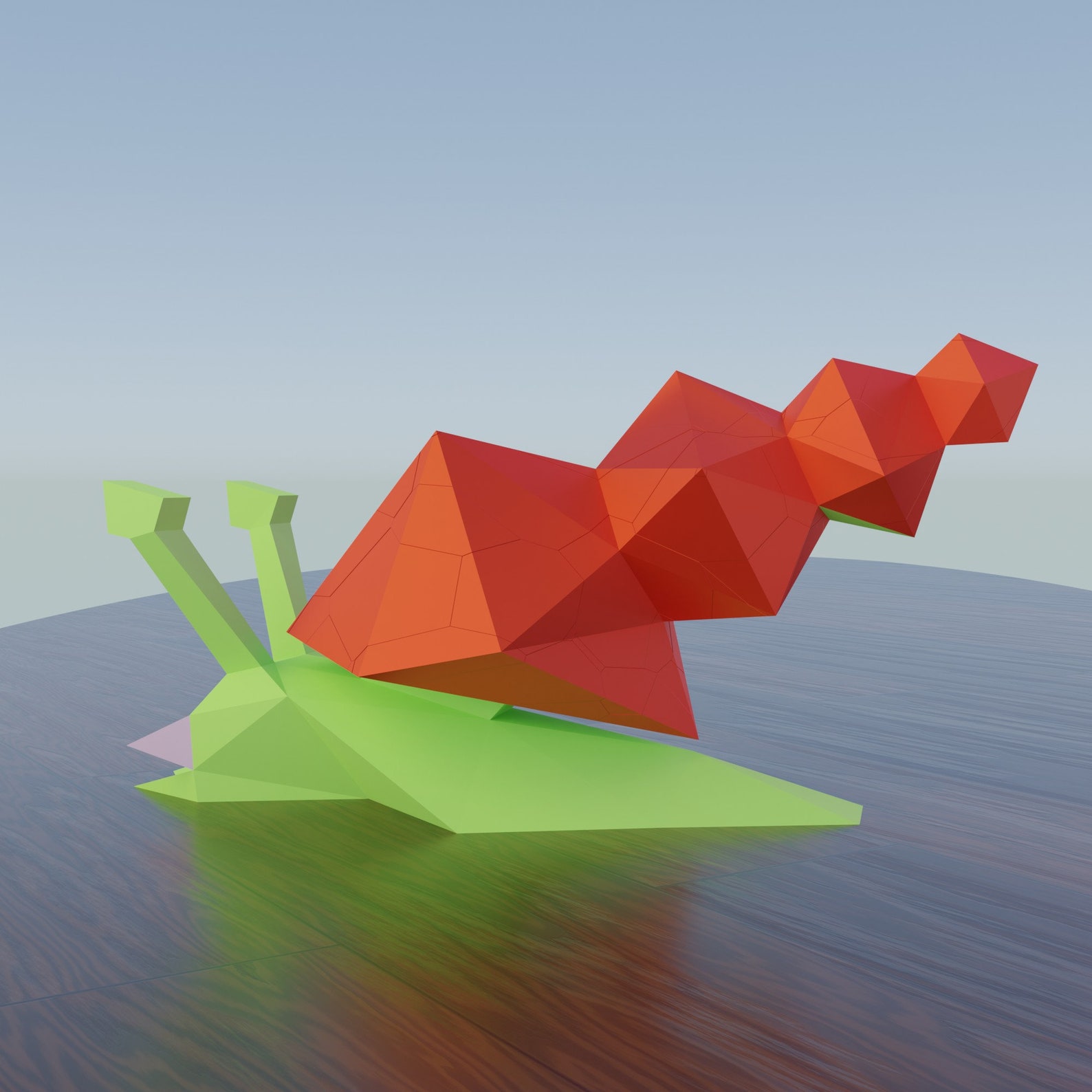 Papercraft Snail, DIY Teplate, 3d Origami, Low Poly Snail, Baby Shower ...