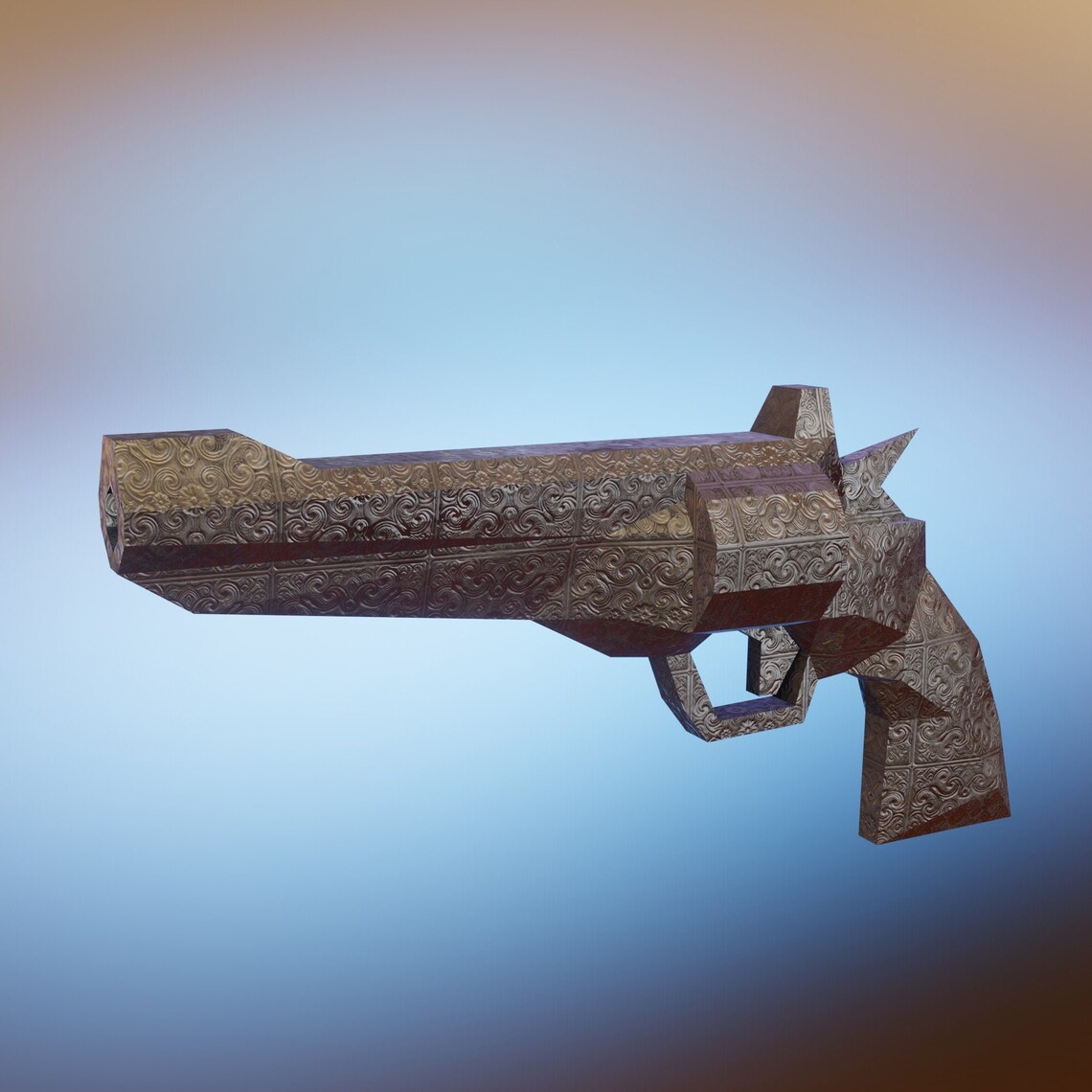 DIY Paper Model, Revolver, 3d Papercraft Pdf, Fallout, Colt, SVG - Etsy