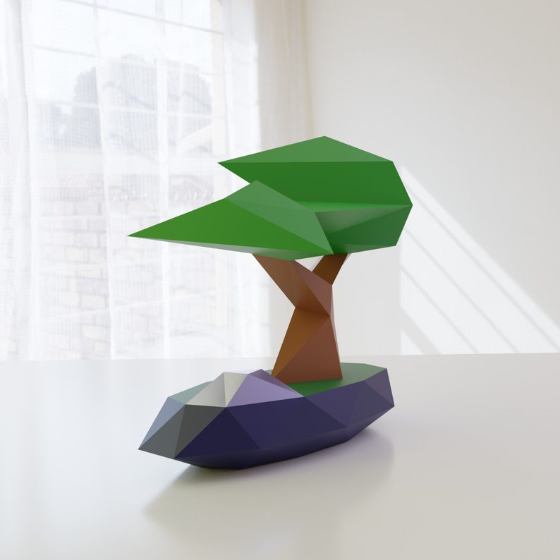 3D Papercraft 3d Tree Bonsai Svg 3D Papercraft PDF | Etsy