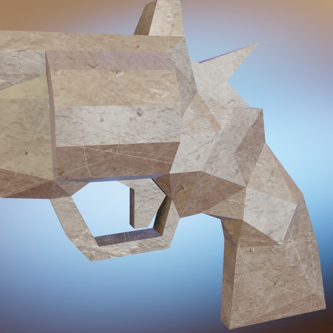 DIY Paper Model, Revolver, 3d Papercraft Pdf, Fallout, Colt, SVG - Etsy