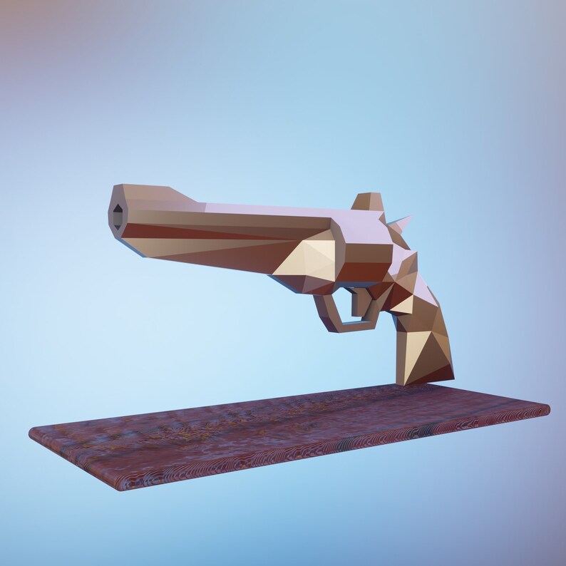 DIY Paper Model, Revolver, 3d Papercraft Pdf, Fallout, Colt, SVG - Etsy