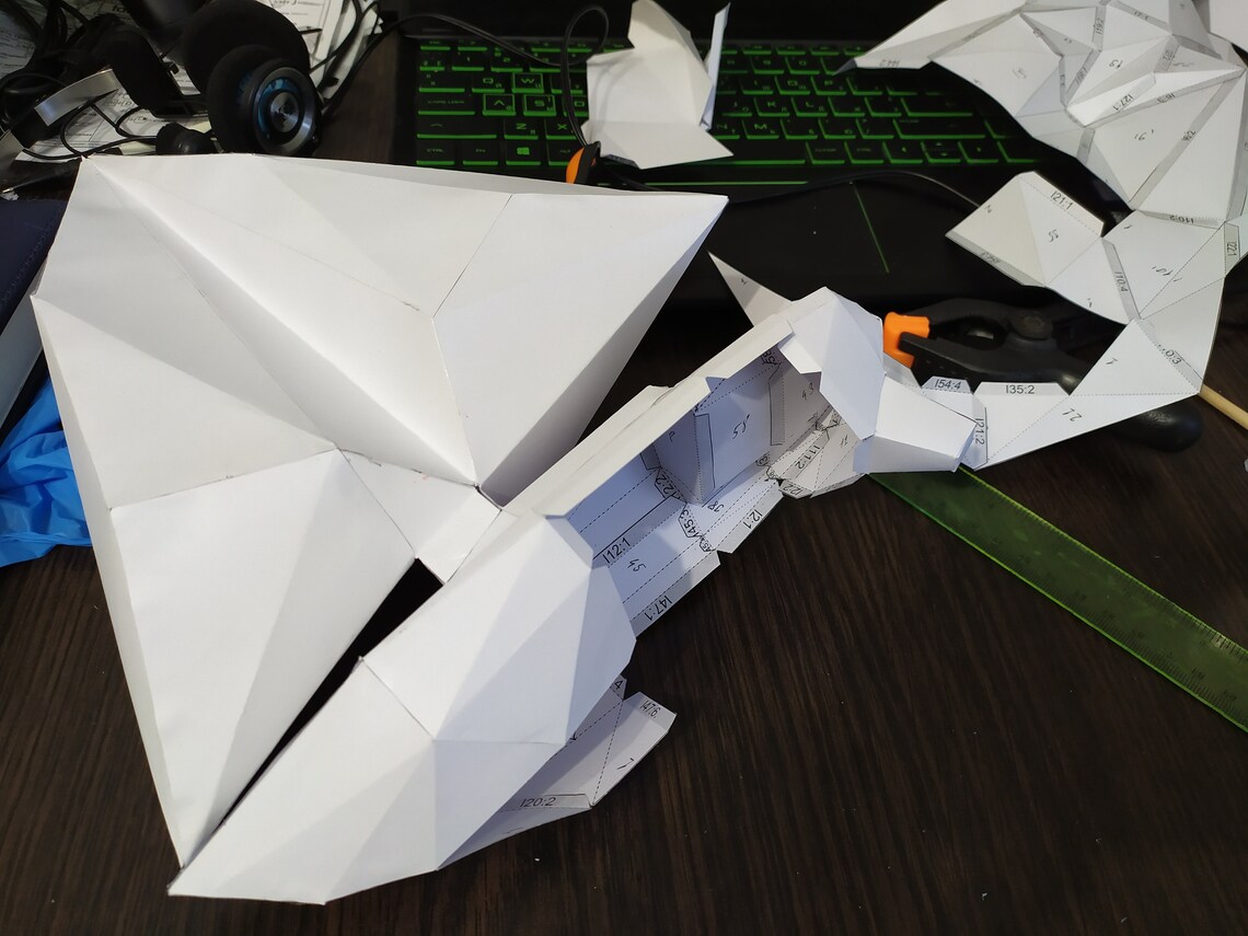 Yacht Paper Model Yacht Paper Craft Low Poly 3D Puzzle | Etsy