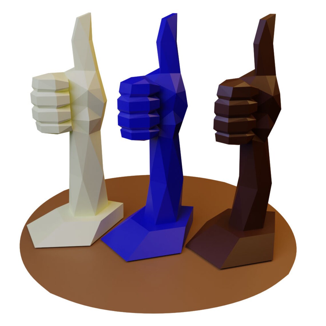 Hand Low Poly, Paper Craft, Pdf, Finger Papercraft, DIY, Paper ...