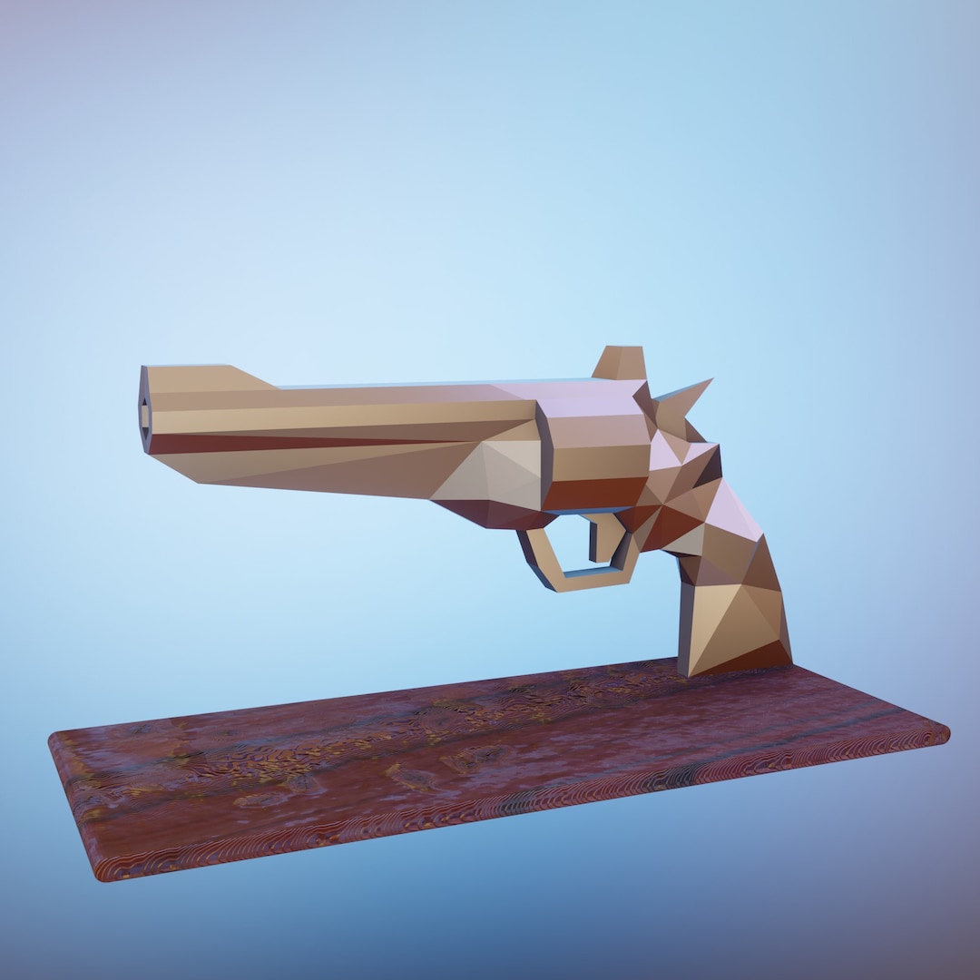 DIY Paper Model, Revolver, 3d Papercraft Pdf, Fallout, Colt, SVG - Etsy